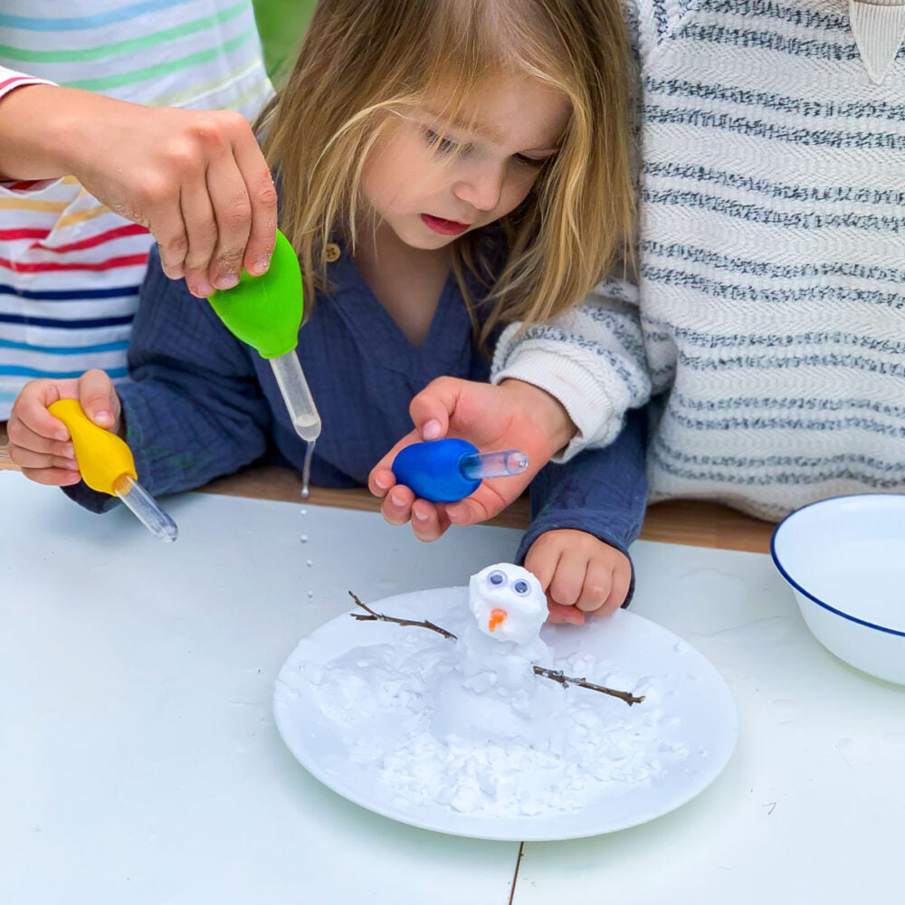 Winter Science Experiment - Fizzy Snowman – 7 Days of Play