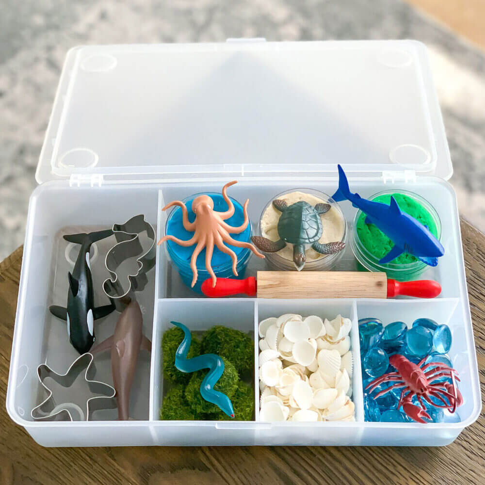 Ocean Activity in a Fun-Filled Play Dough Kit – 7 Days of Play