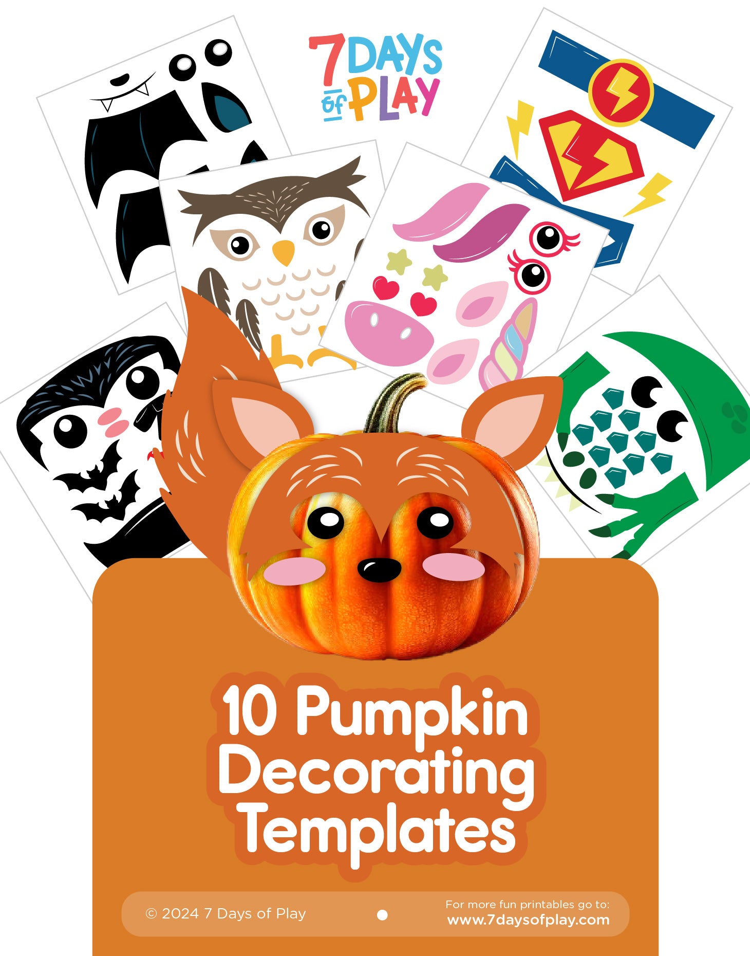 10 Pumpkin Decorating Templates - Printable – 7 Days of Play