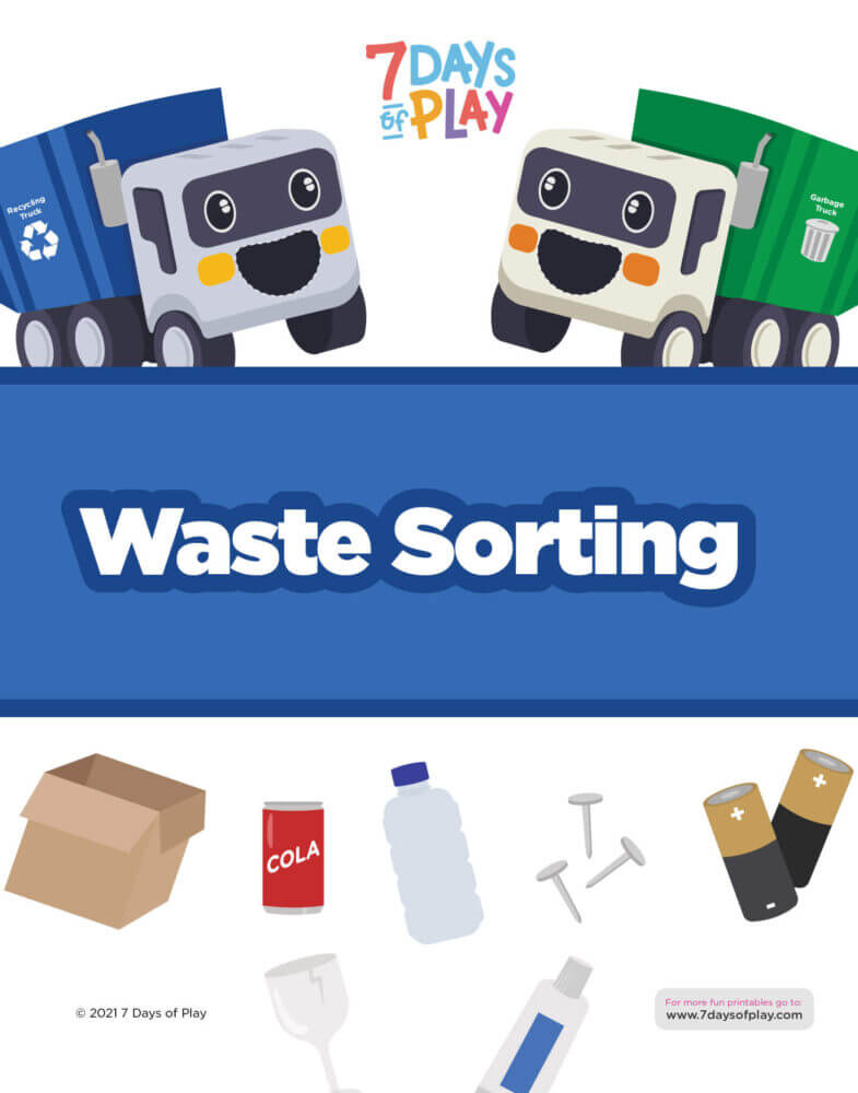Earth Day Printable - Sort the Waste – 7 Days of Play