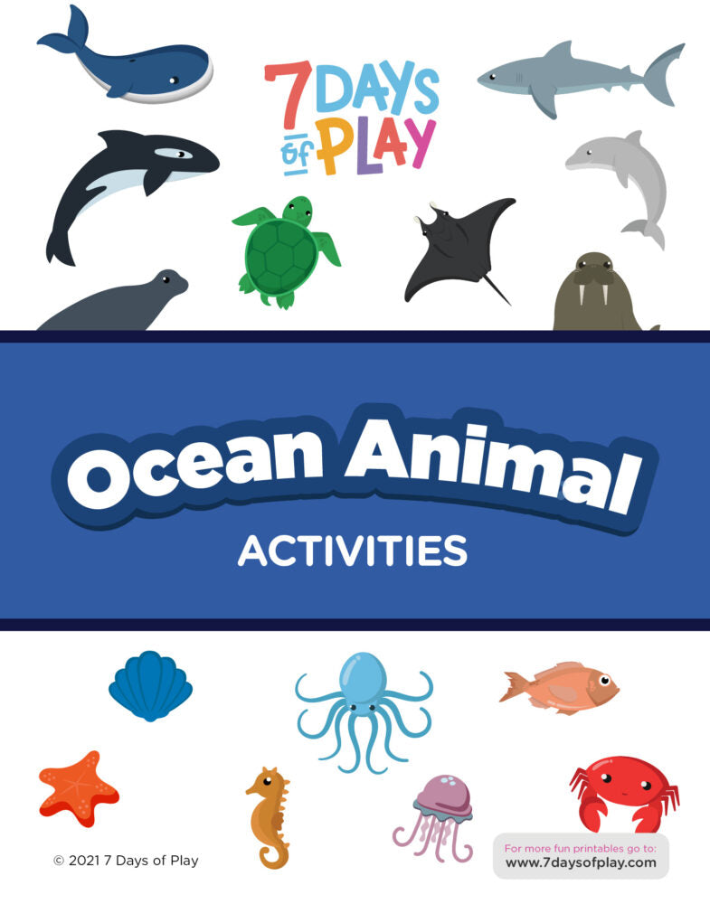 Ocean Animal Activities Printable for Kids – 7 Days of Play