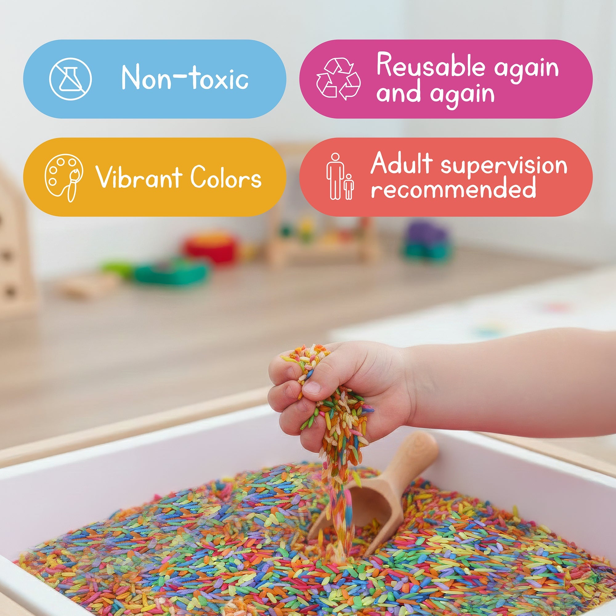 Sensory Bin Fillers, Rice, Beans and Sensory Materials for Kids – 7 ...