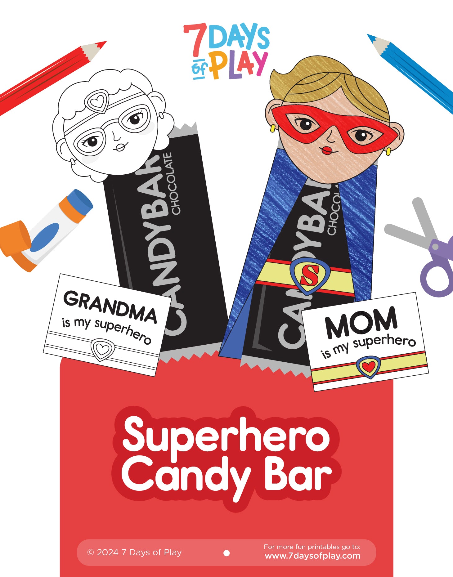 Superhero Candy Bar - Printable for Kids – 7 Days of Play