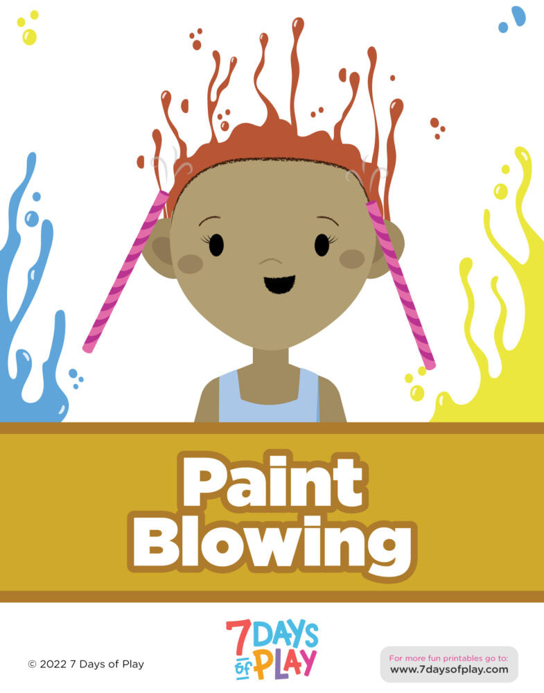 Paint Blowing - Fun Activity for Kids – 7 Days of Play