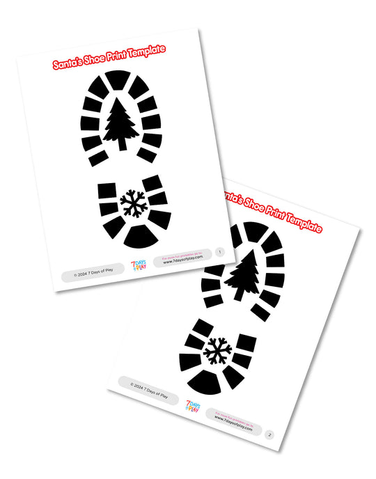 Santa’s Shoe Print Template - Printable – 7 Days of Play