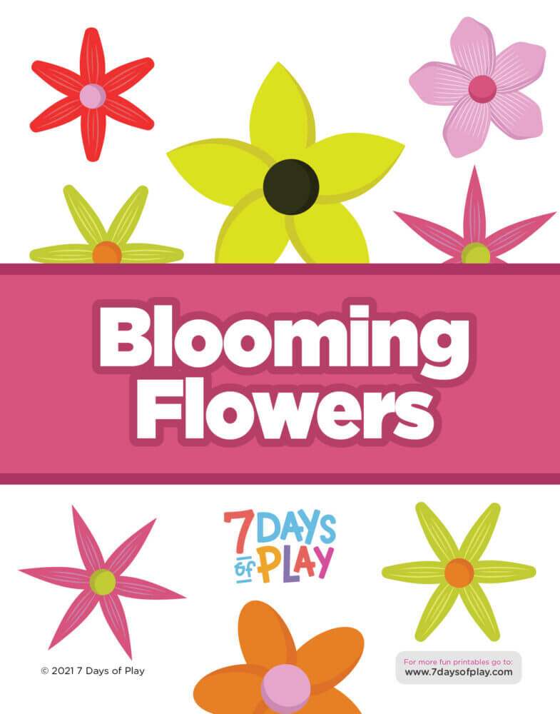 Blooming Paper Flowers - Fun Printable – 7 Days of Play
