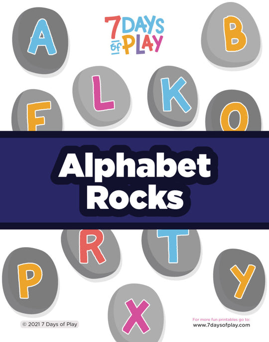 Alphabet Rocks Printable for Kids – 7 Days of Play