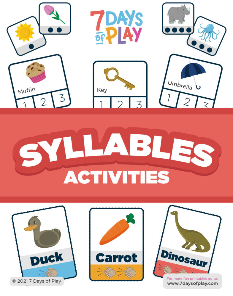 Syllables Printable - Fun Activities for Kids – 7 Days of Play